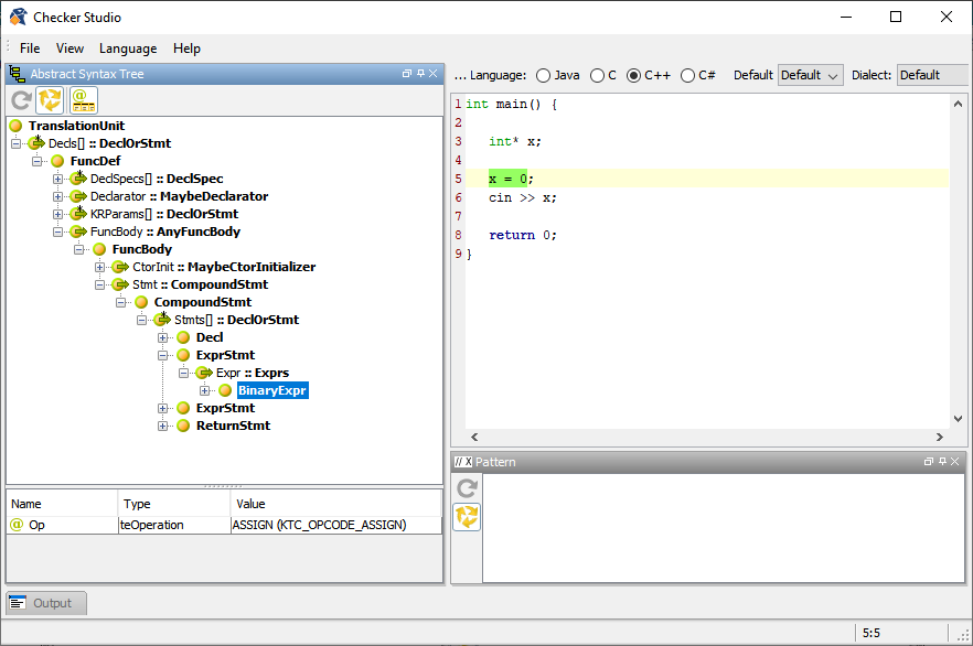 Checker Studio を使用して目的のノードを検索する